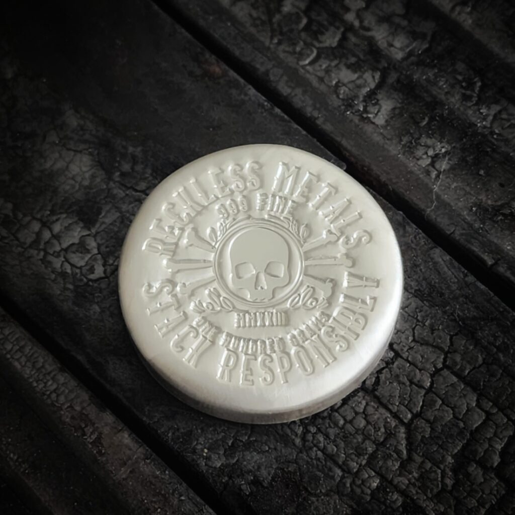 Stack Responsibly 100 gram button – Reckless Metals